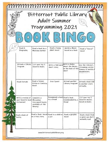 Book Bingo for adults | Bitterroot Public Library